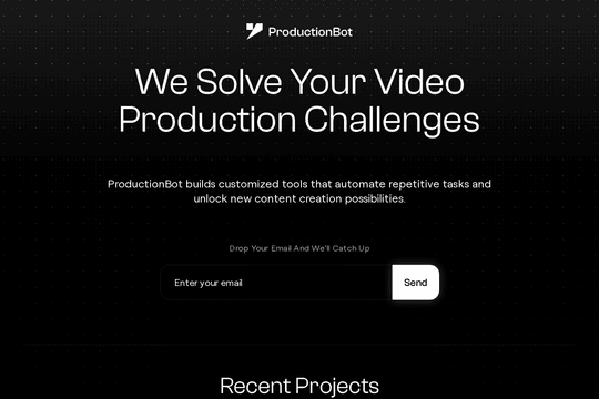 Production Bot Service Website - Webflow