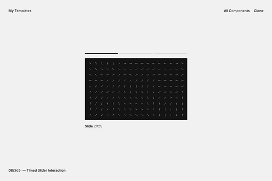Timed Slider Interaction - 09/365 - Webflow
